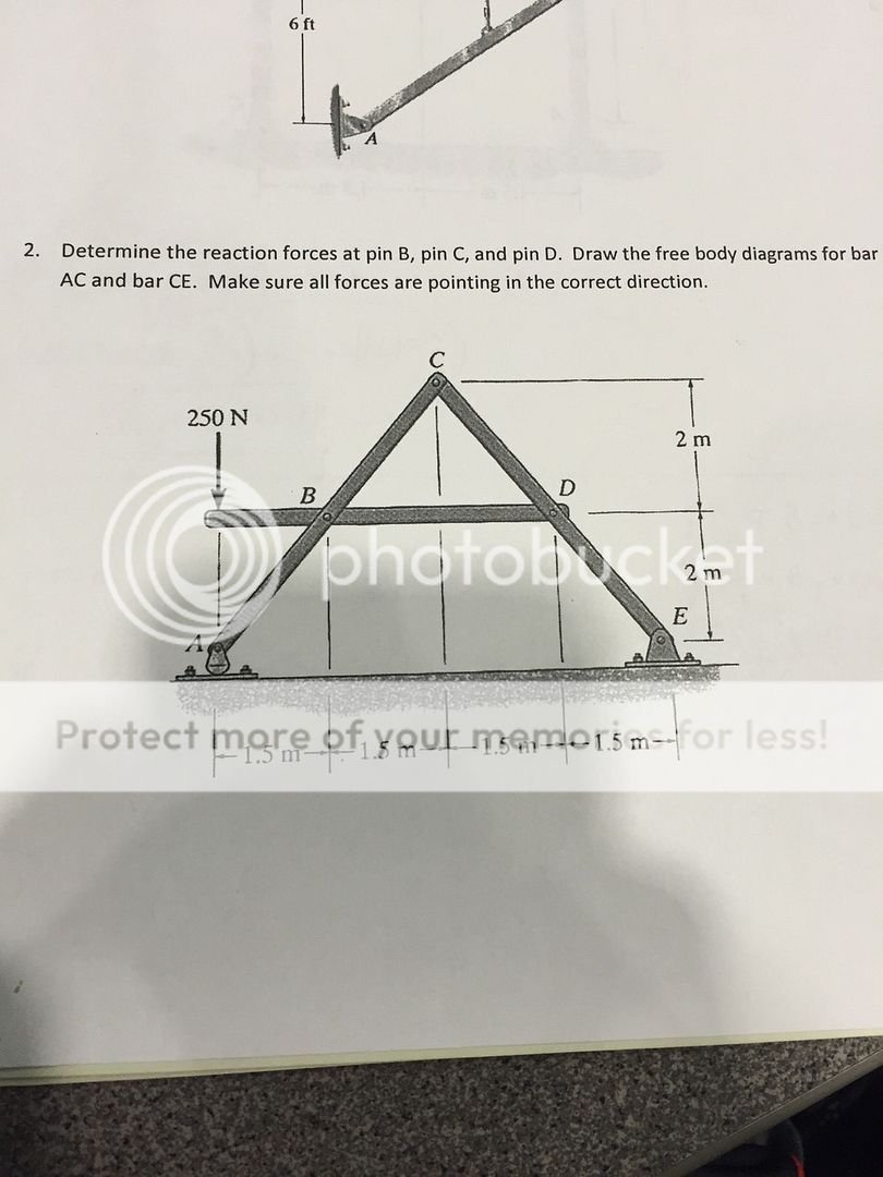 Solved Determine The Reaction Forces At Pin B Pin C And